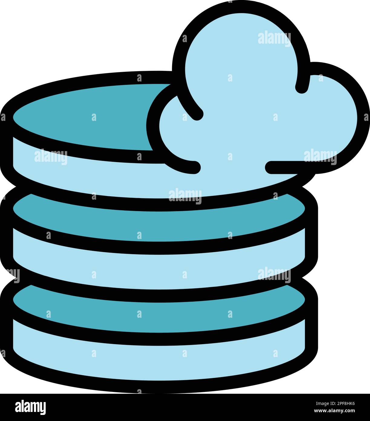 Server cloud icon. Outline Server cloud vector icon for web design ...
