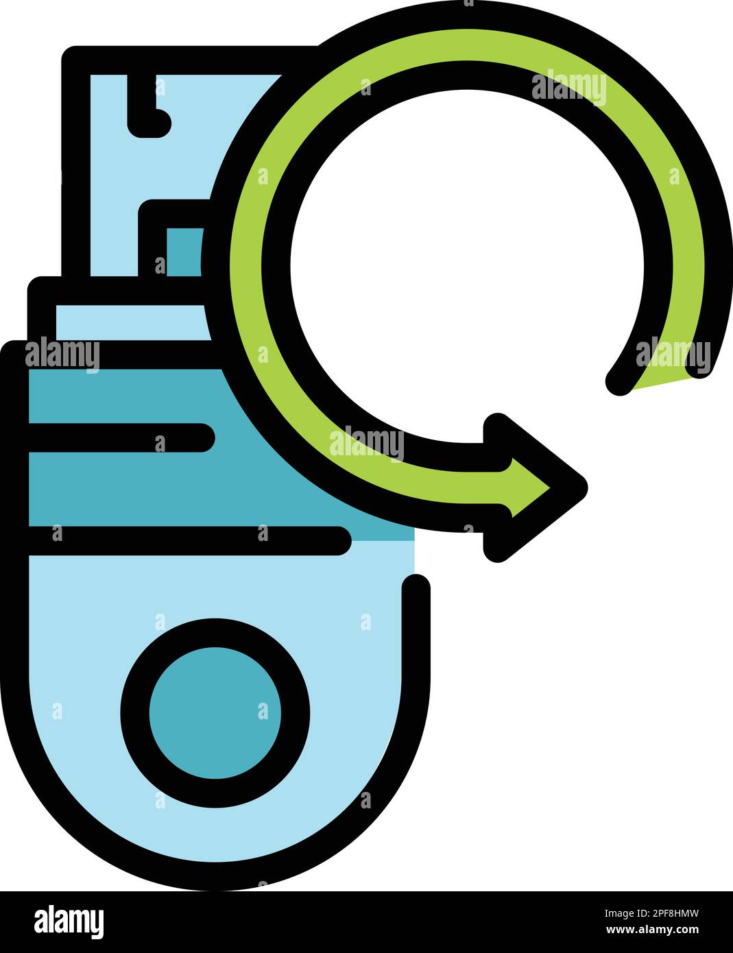 Memory stick data icon. Outline Memory stick data vector icon for web ...