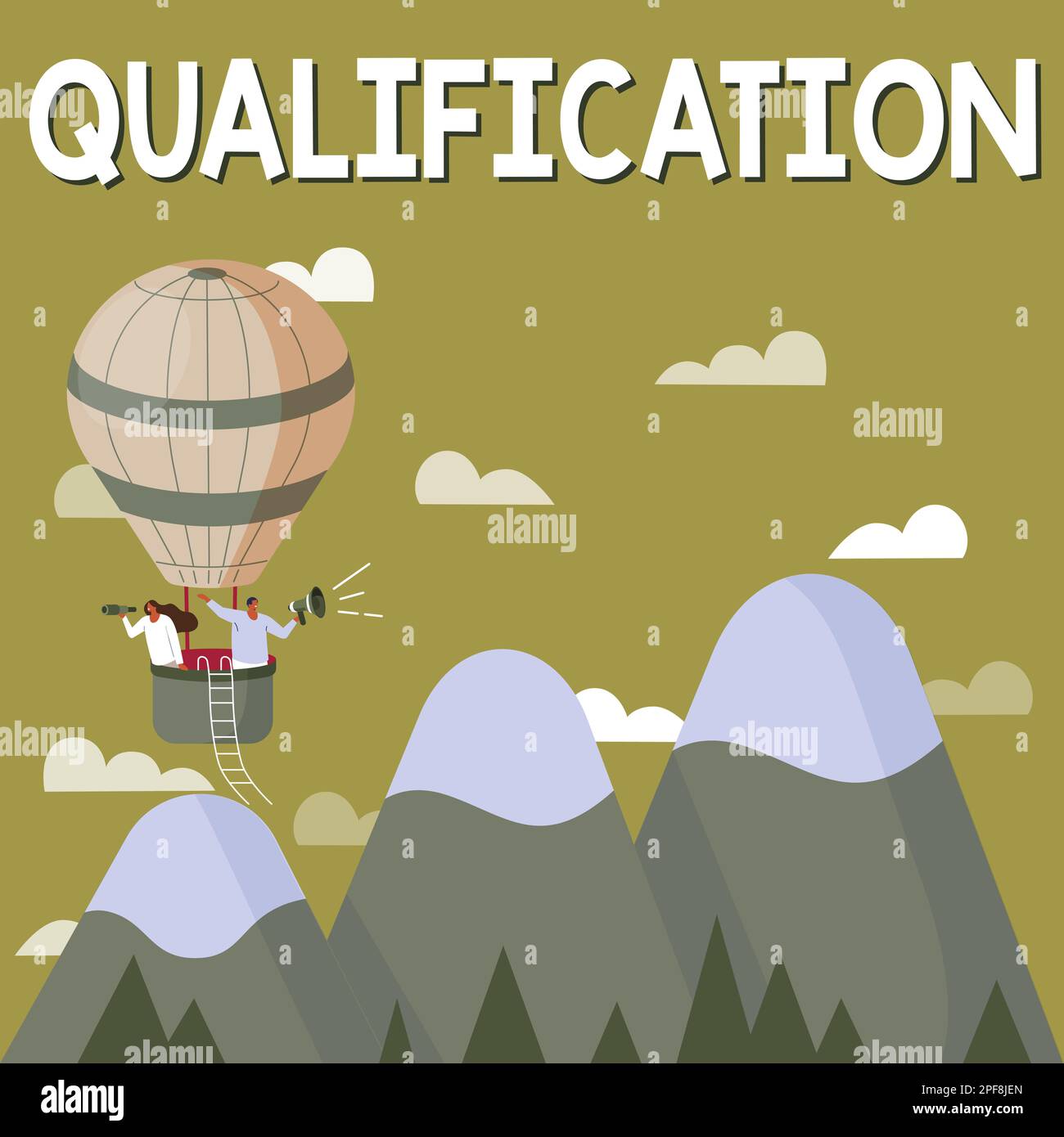 Conceptual display Qualification. Business approach Officially ...