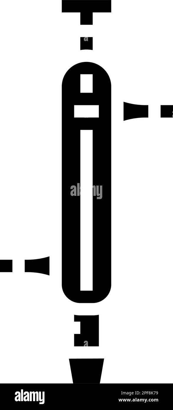 water condenser chemical glassware lab glyph icon vector illustration ...