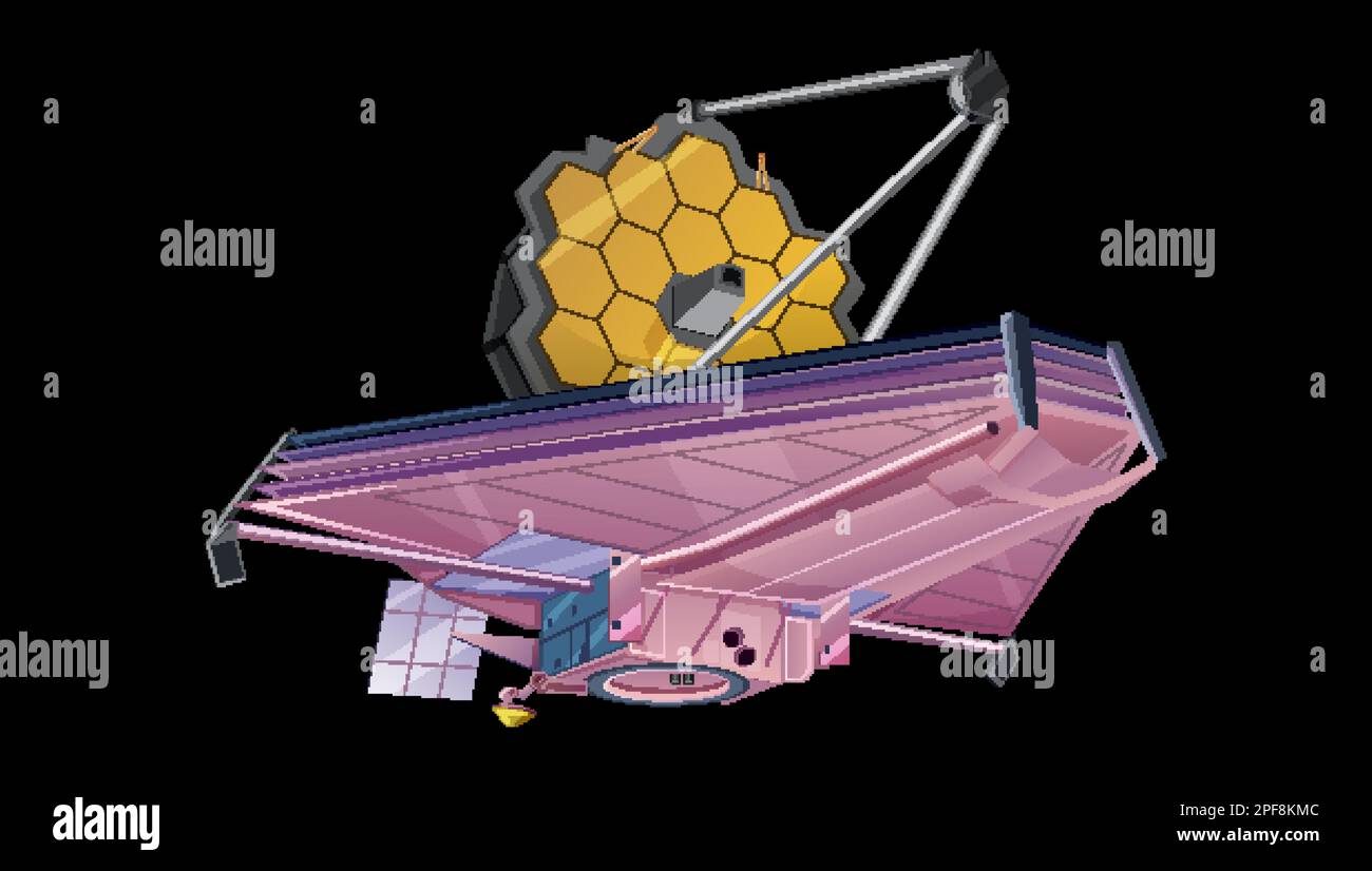 James Webb Space Telescope (JWST) illustration Stock Vector Image & Art ...