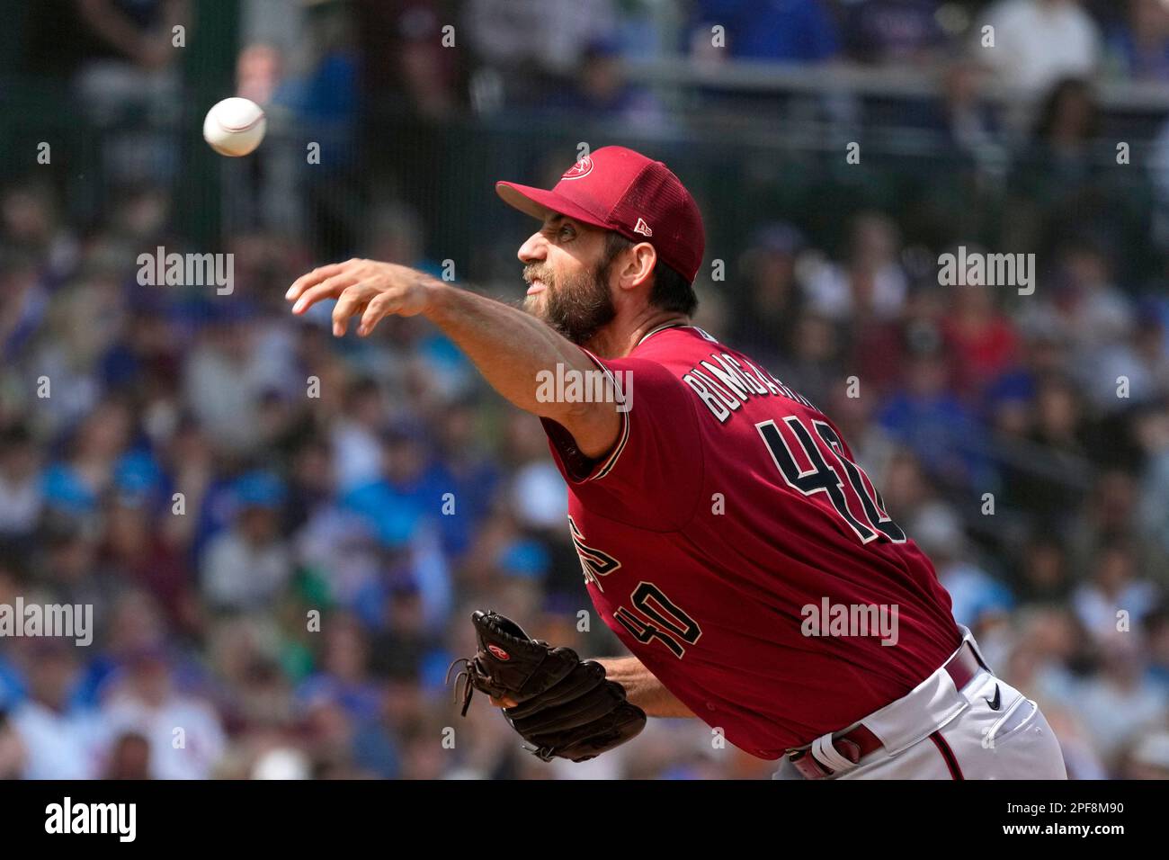 Arizona Diamondbacks starting pitcher Madison Bumgarner throws against ...