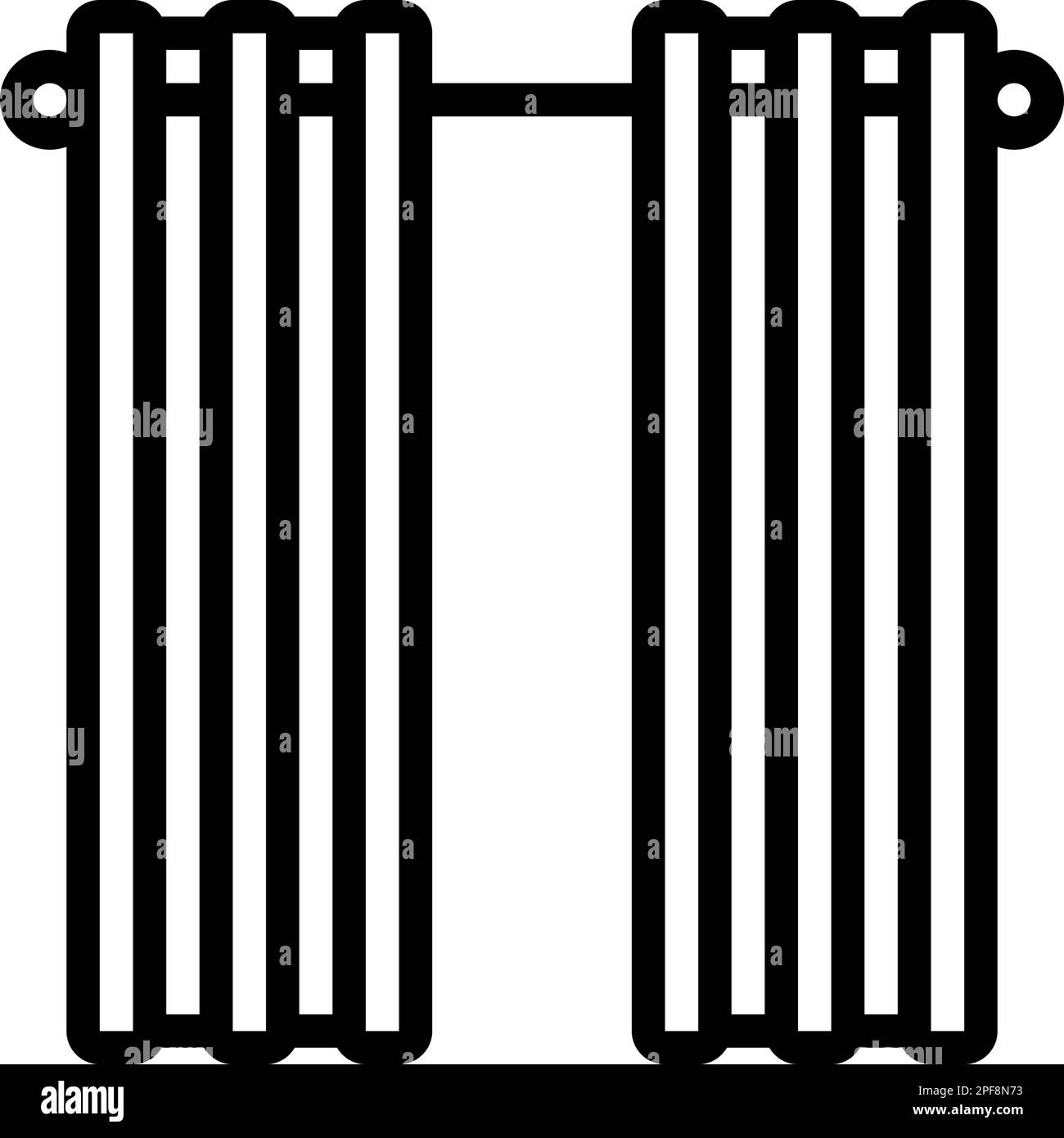 curtain living room line icon vector illustration Stock Vector Image ...