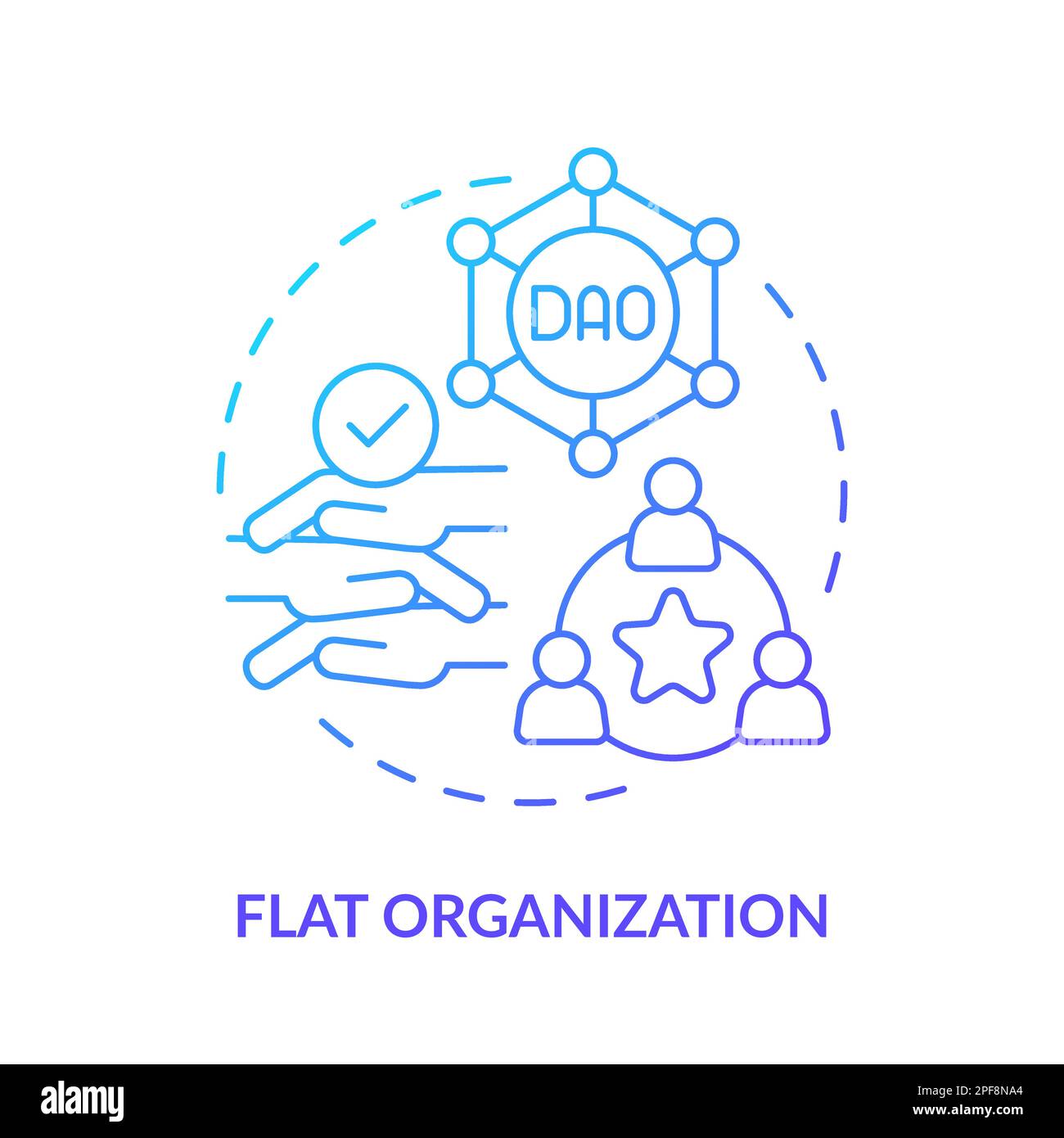 Flat organization blue gradient concept icon Stock Vector Image & Art ...