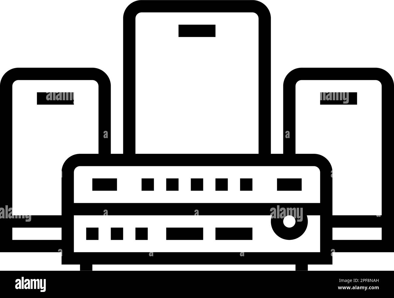 sound system living room line icon vector illustration Stock Vector ...