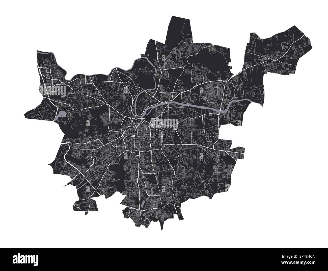 Pune map. Detailed vector map of Pune city administrative area ... Pune map. Detailed vector map of Pune city administrative area ...