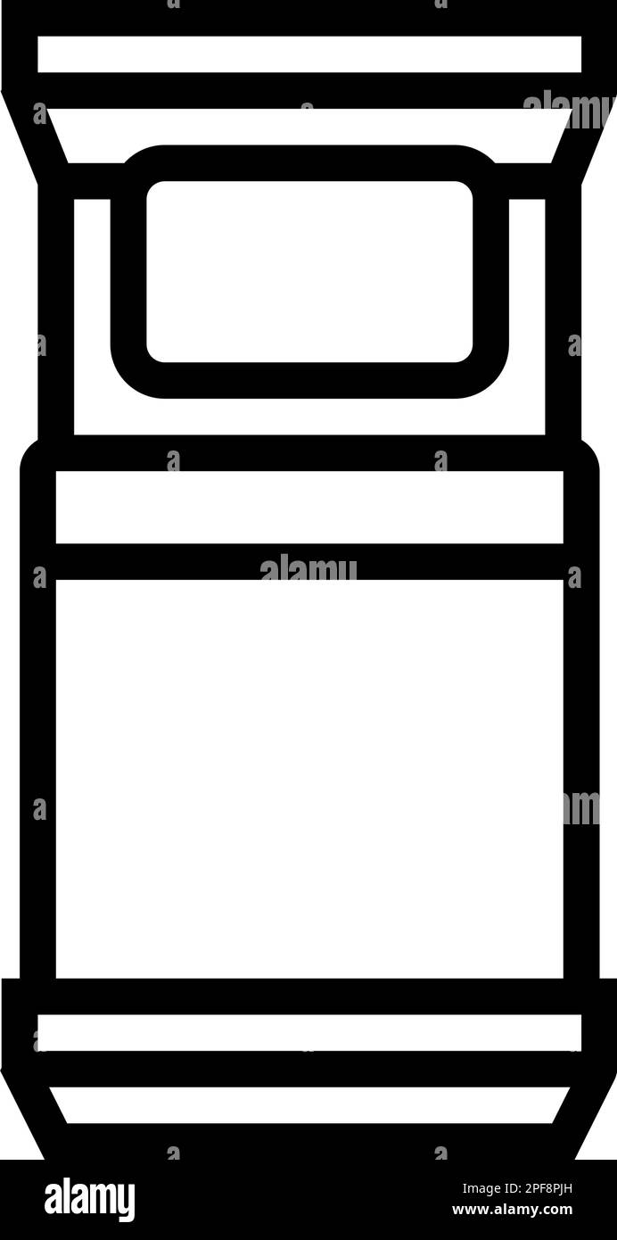 single bed top view line icon vector illustration Stock Vector Image ...