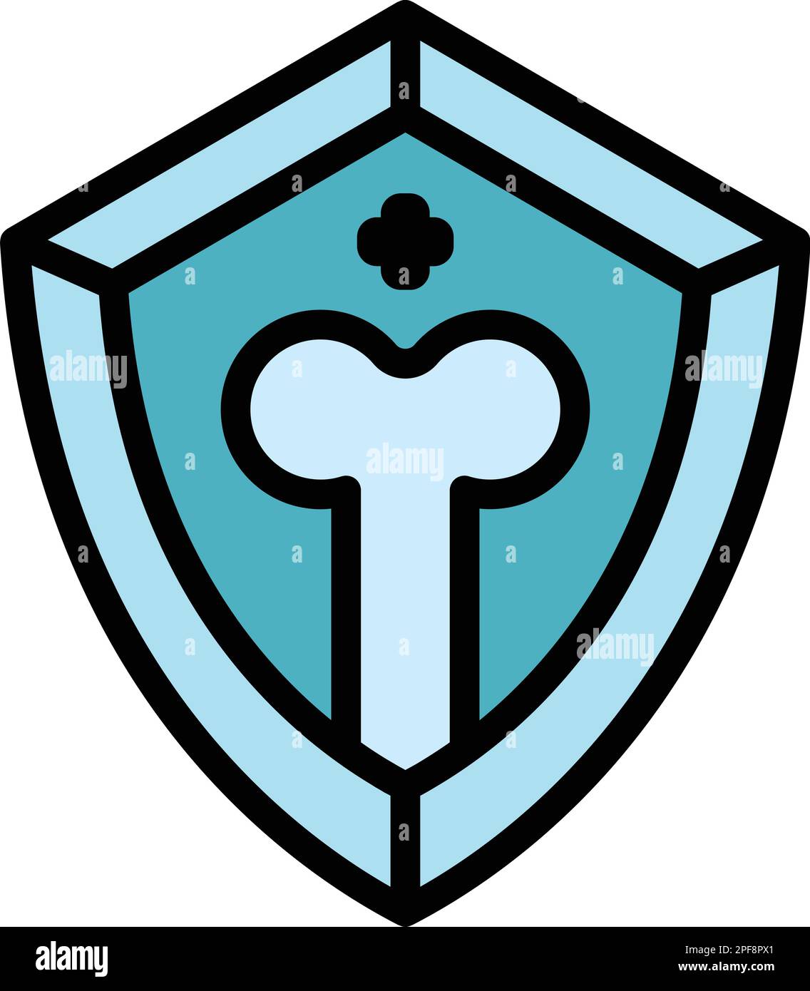 Bone protection icon. Outline Bone protection vector icon for web ...