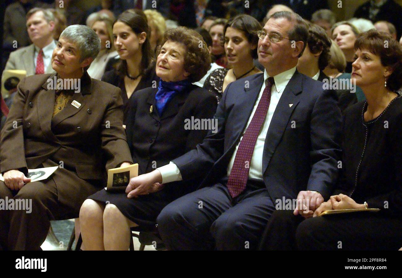 Family members of Orville Freeman, former governor of Minnesota, listen ...