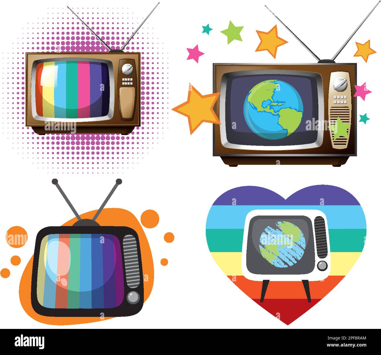 70s tv illustration hi-res stock photography and images - Alamy