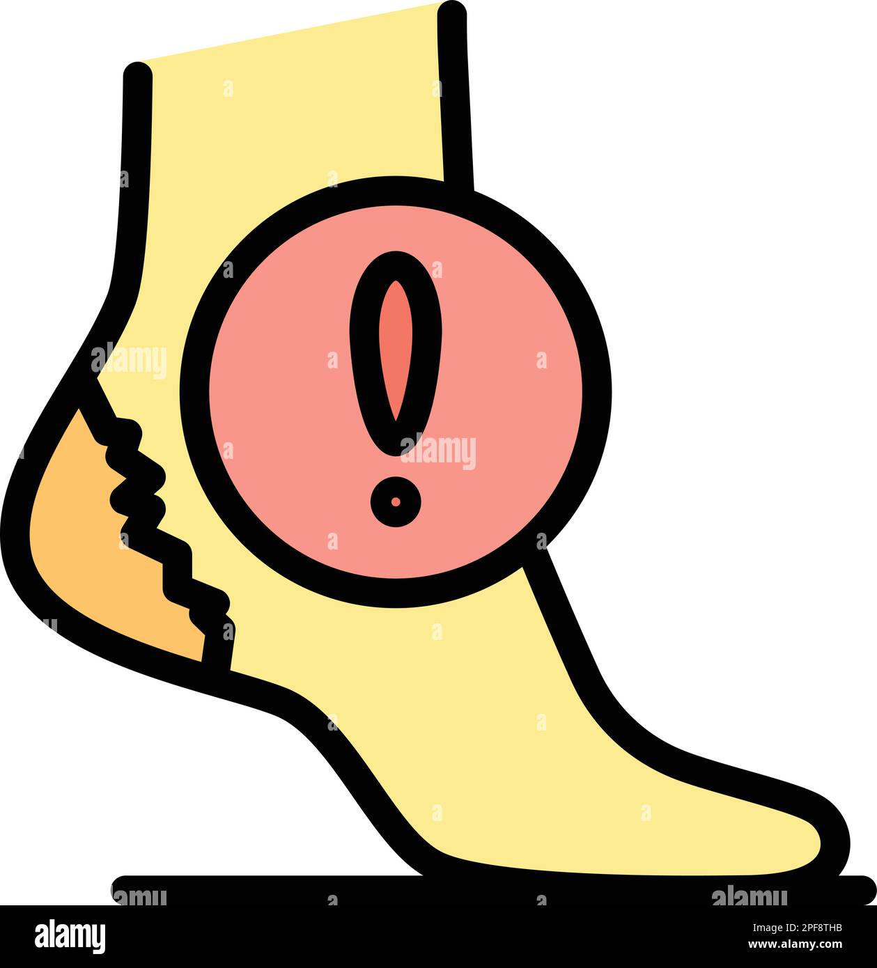 Heel injury icon. Outline Heel injury vector icon for web design ...