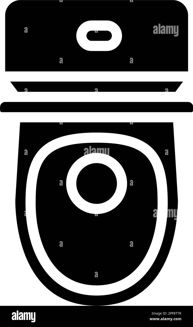 toilet top view glyph icon vector illustration Stock Vector Image & Art ...