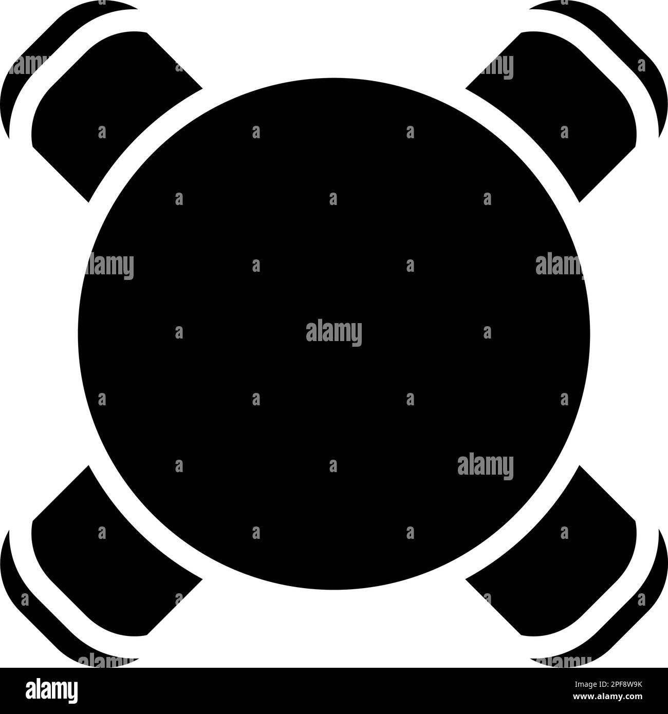 round table chair top view glyph icon vector illustration Stock Vector ...