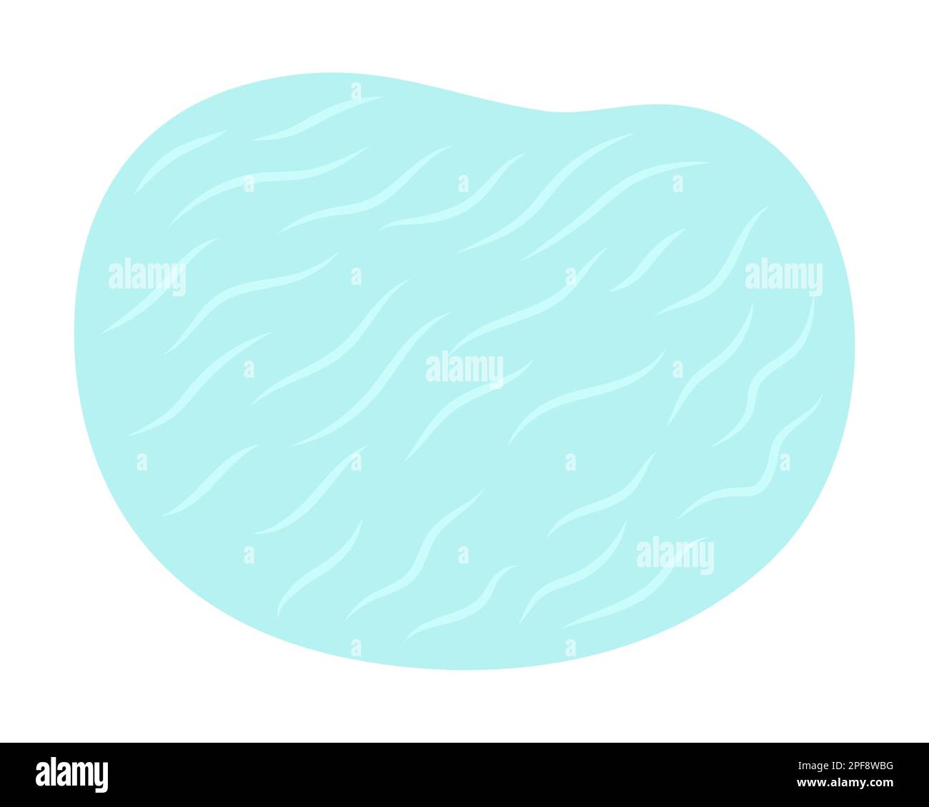 Top view swimming pool water 2D vector isolated spot illustration Stock ...