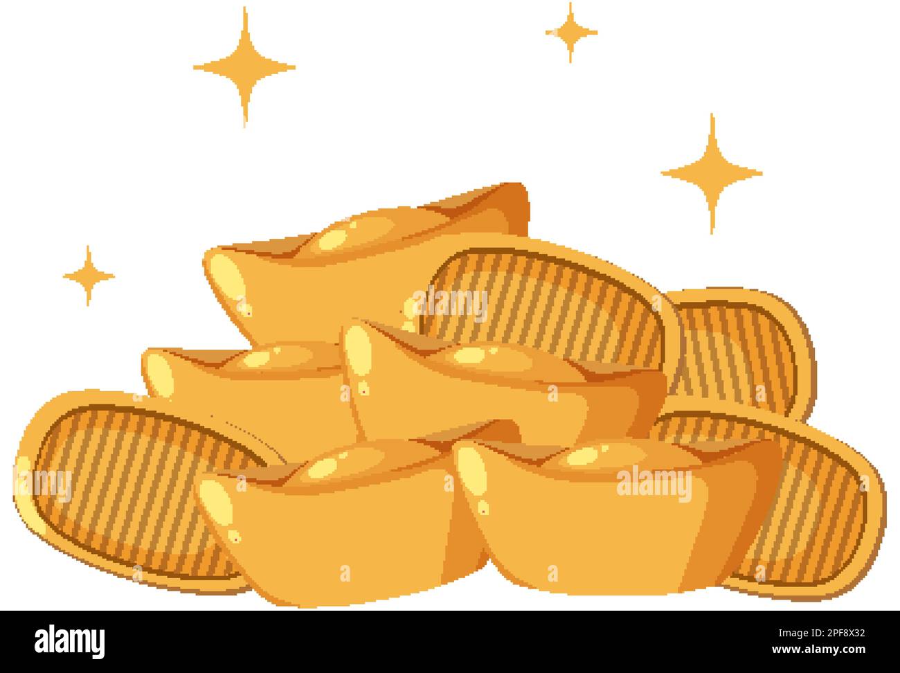Traditional Chinese Gold Ingot illustration Stock Vector Image & Art ...