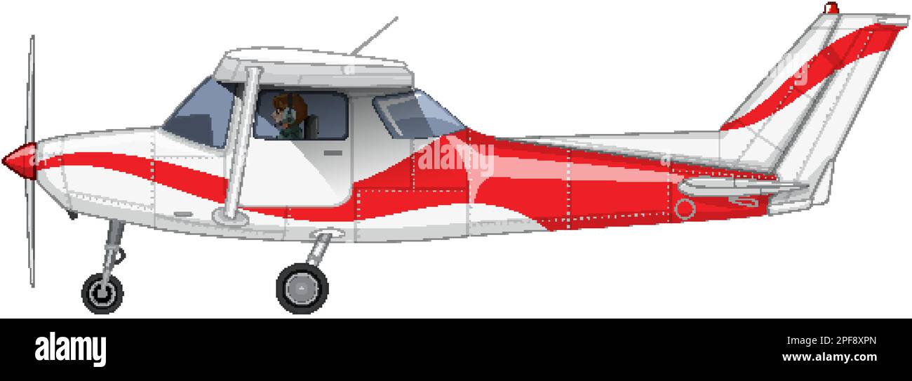 Single Engine Light Aircraft Vector illustration Stock Vector Image ...