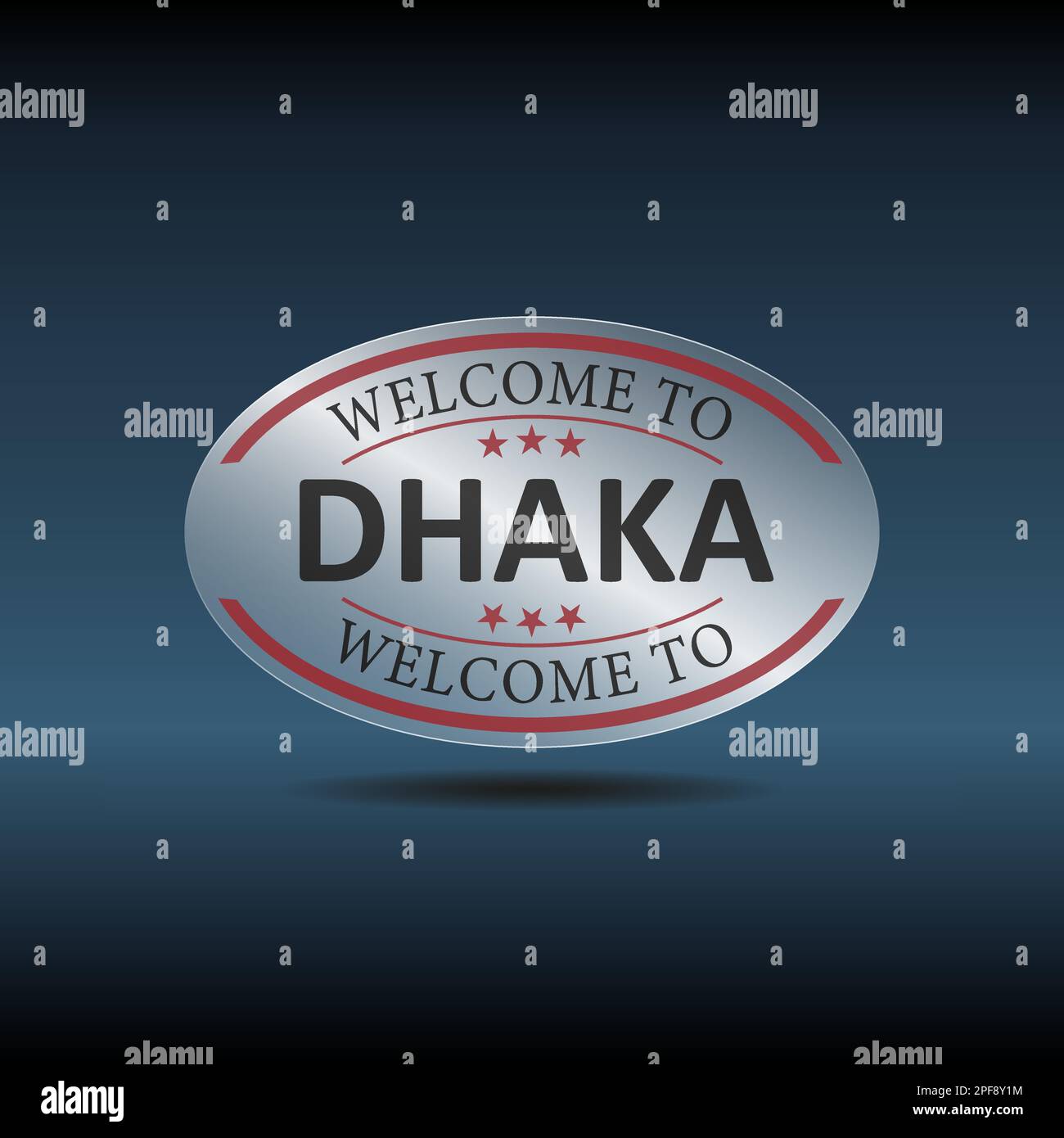 Dhaka Bangladesh Travel Stamp Icon Skyline City Design Tourism. Seal ...