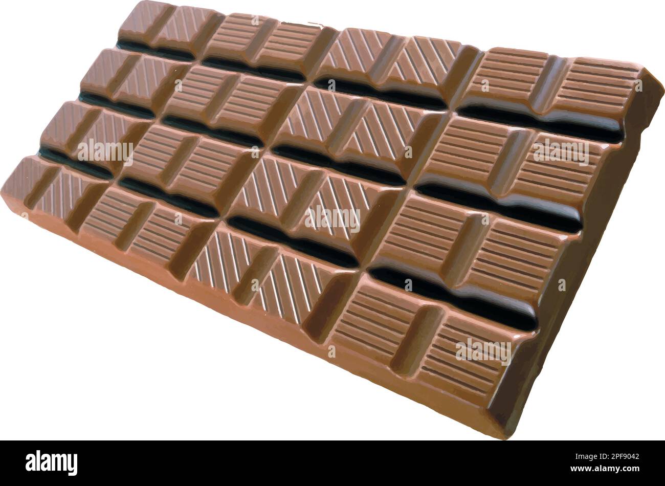 Dark chocolate bar shape vector illustration Stock Vector Image & Art ...