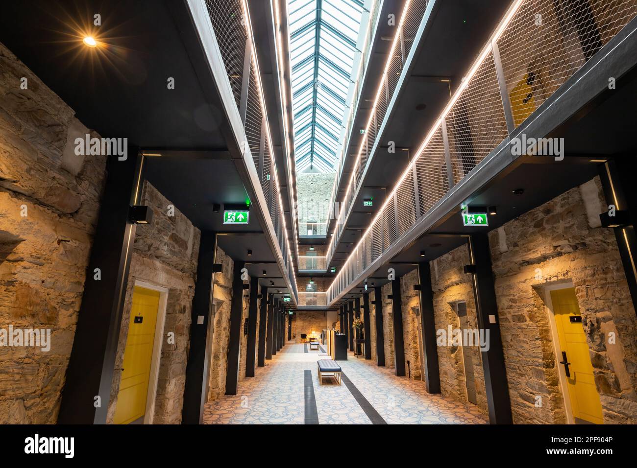 Interior Hallway in The Bodmin Jail Hotel in Bodmin, Cornwall Stock ...