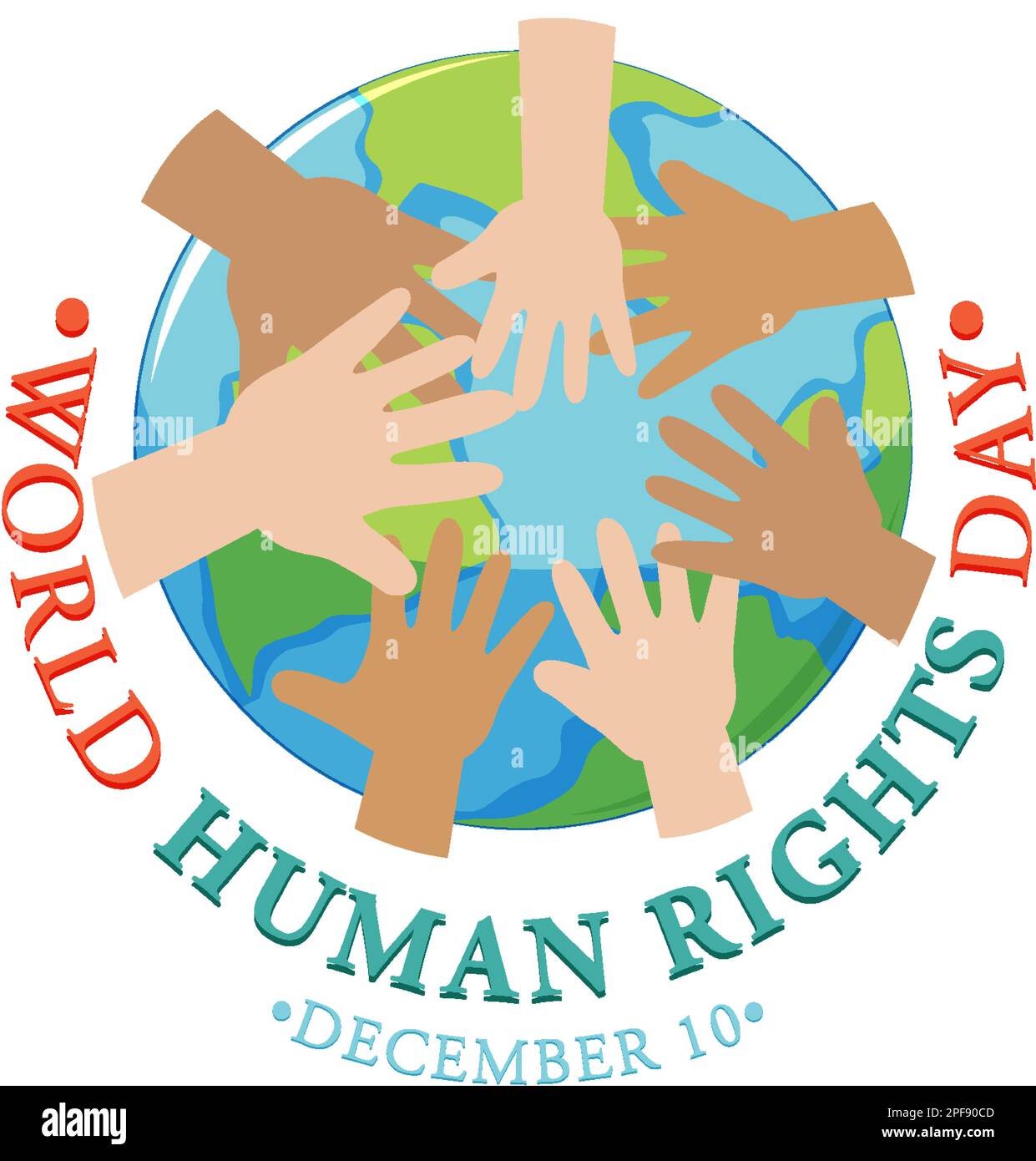 World Human Rights Day Poster Design illustration Stock Vector Image ...