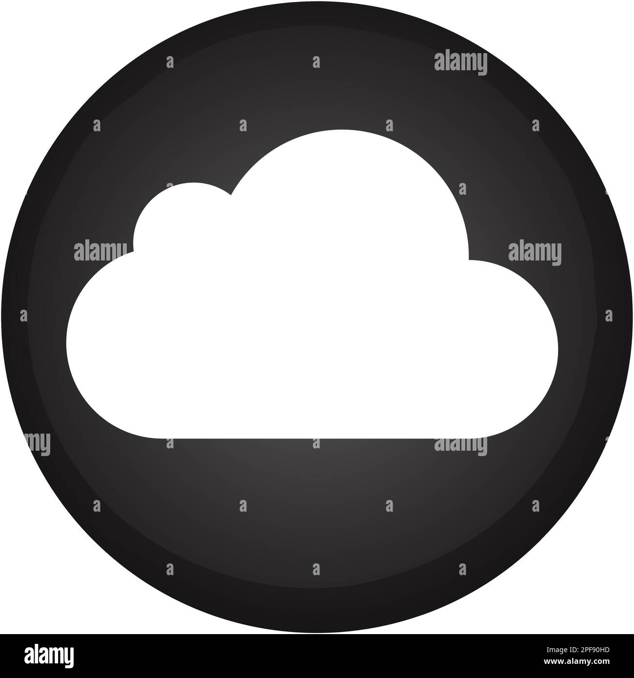 Cloud icon, white cloud button vector illustration Stock Vector Image ...