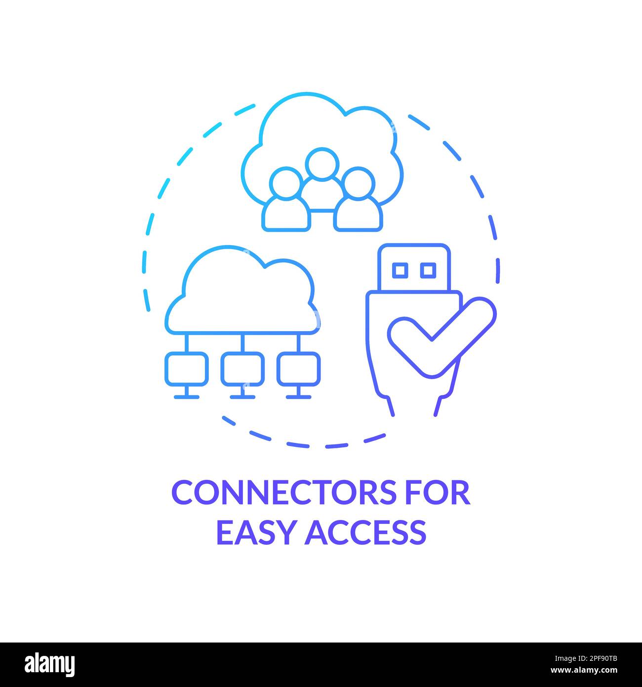 Connectors For Easy Access Blue Gradient Concept Icon Stock Vector Image And Art Alamy