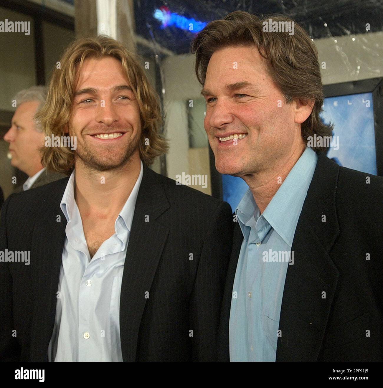 "Dark Blue" cast members Scott Speedman, left, and Kurt Russell smile ...