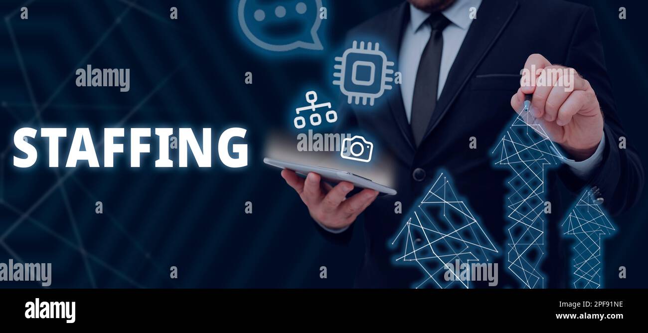 Inspiration showing sign Staffing. Word Written on The percentage of ...