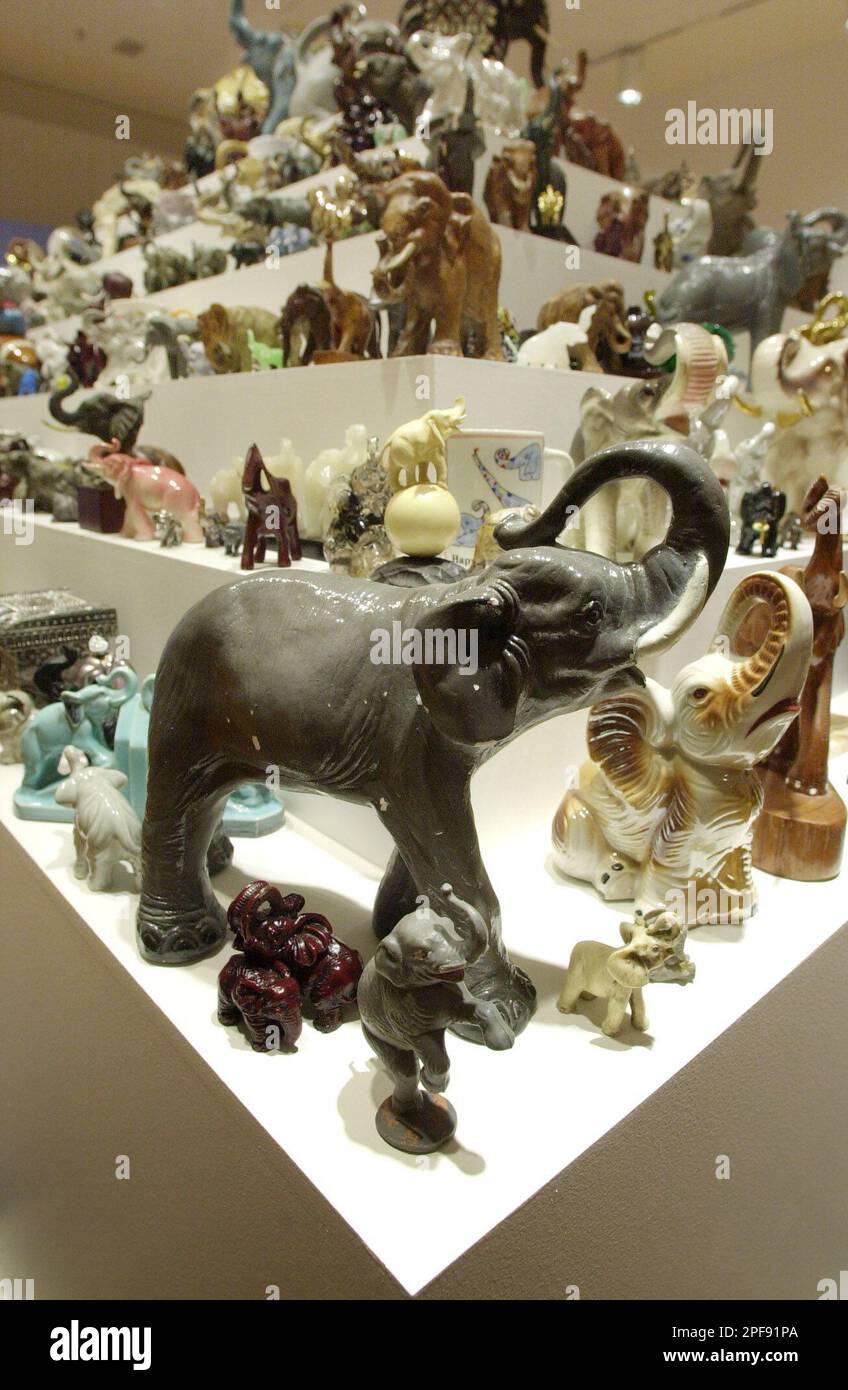 A collection of about 3,000 elephants are seen at the Koppelman Gallery ...