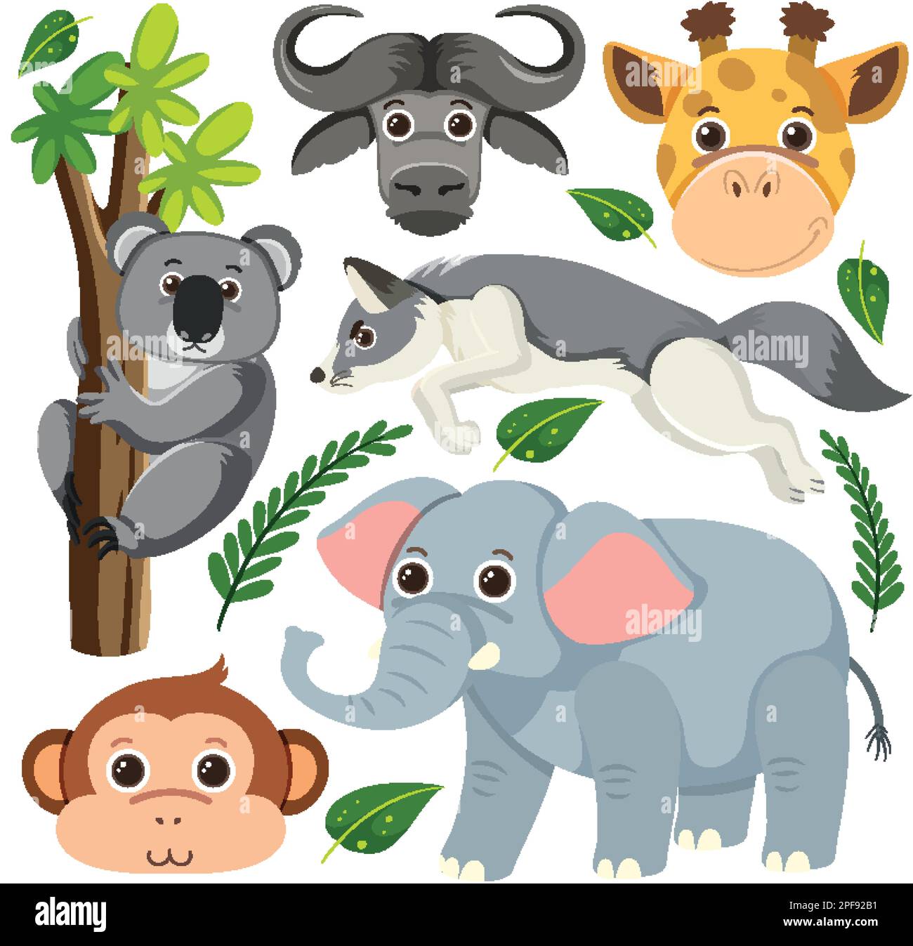 Set of mix animal character illustration Stock Vector Image & Art - Alamy