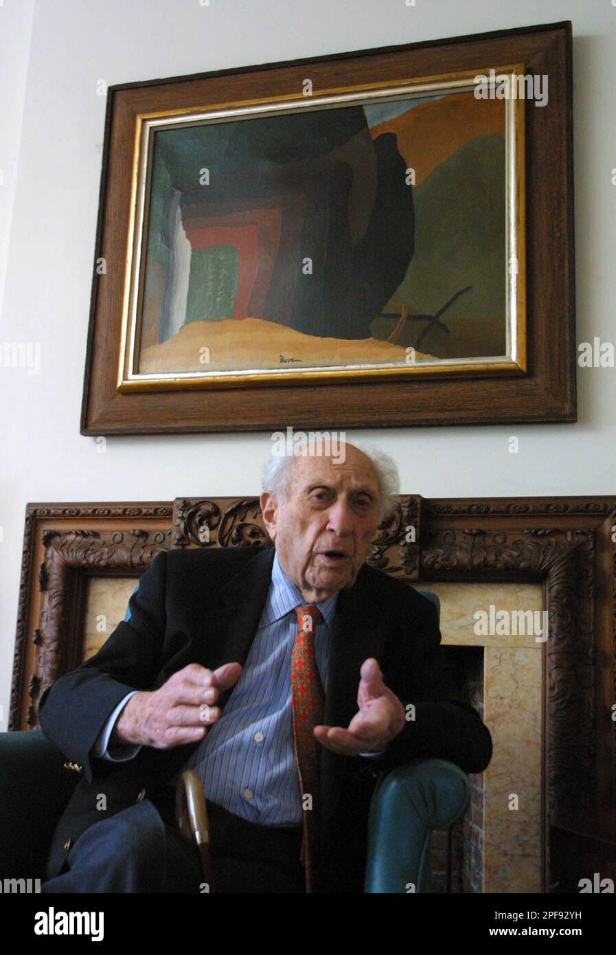 Roy R. Neuberger, one of the foremost patrons of American art, speaks ...