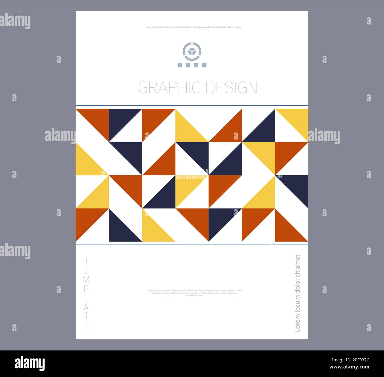Triangular design. Layout for a cover, booklet, brochure or booklet ...