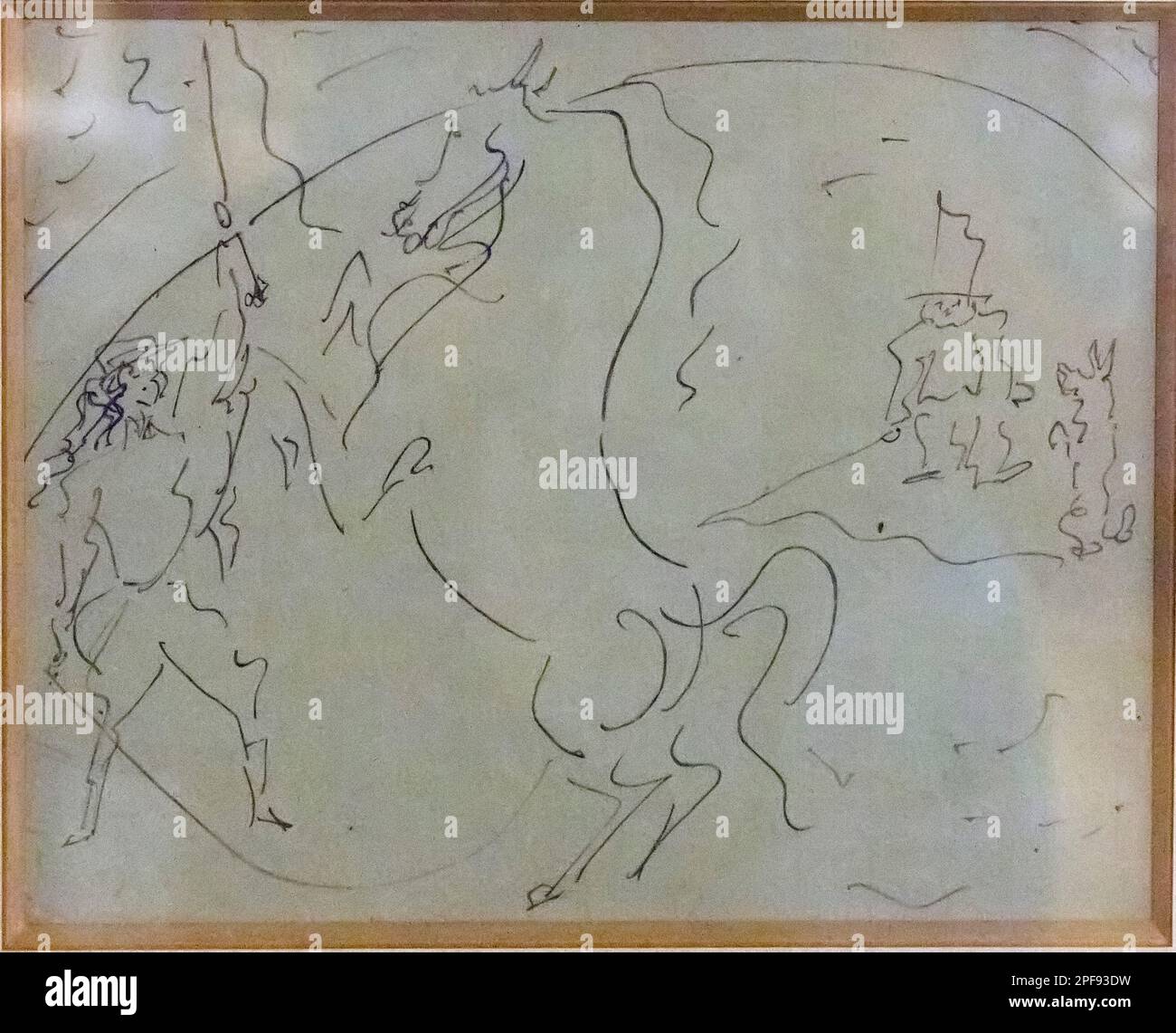 Pablo Picasso Escena de circo: el caballo vestido y el perro erudito ...