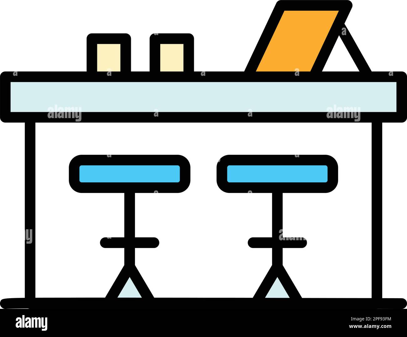 Clients bar counter icon. Outline Clients bar counter vector icon for ...