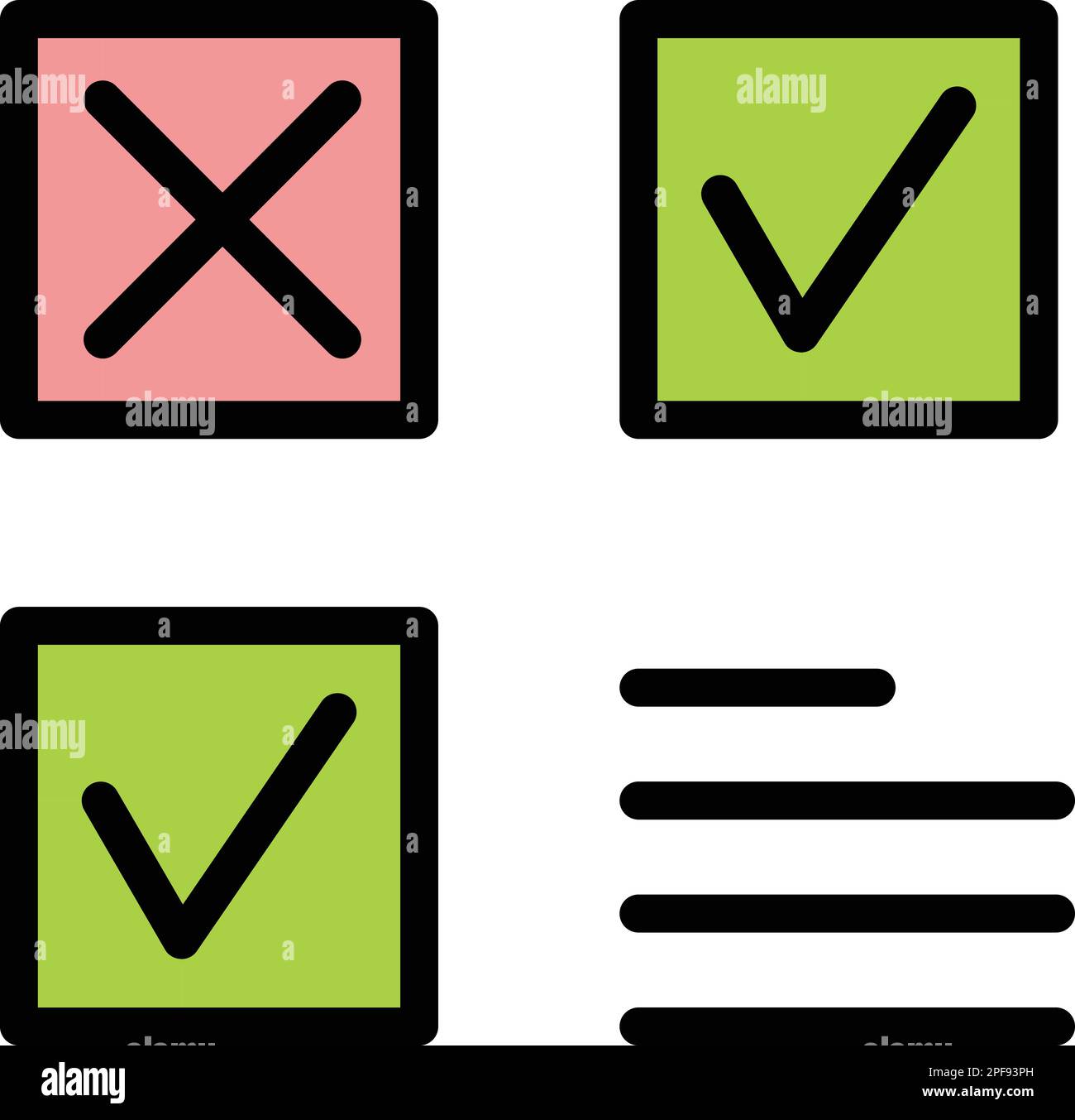 Approved task schedule icon. Outline Approved task schedule vector icon ...
