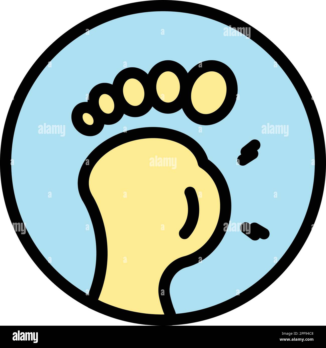 Foot inflammation icon. Outline Foot inflammation vector icon for web ...