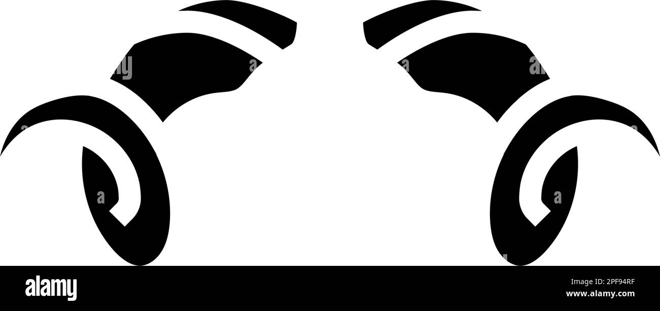 ram horn animal glyph icon vector illustration Stock Vector Image & Art ...