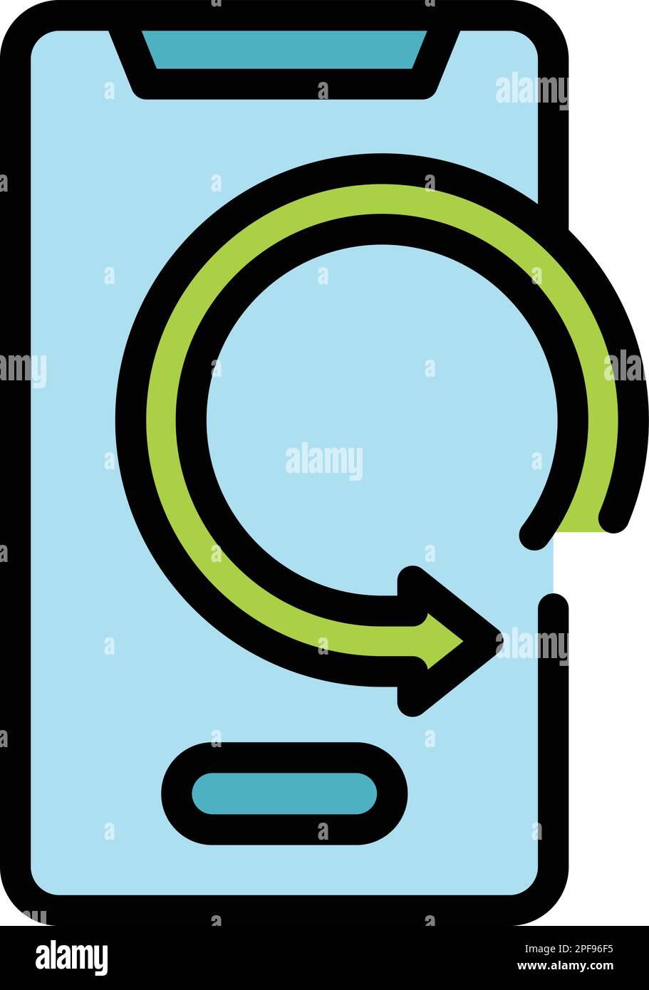 Phone backup icon. Outline Phone backup vector icon for web design ...