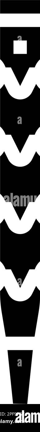 fractionating column chemical glassware lab glyph icon vector ...