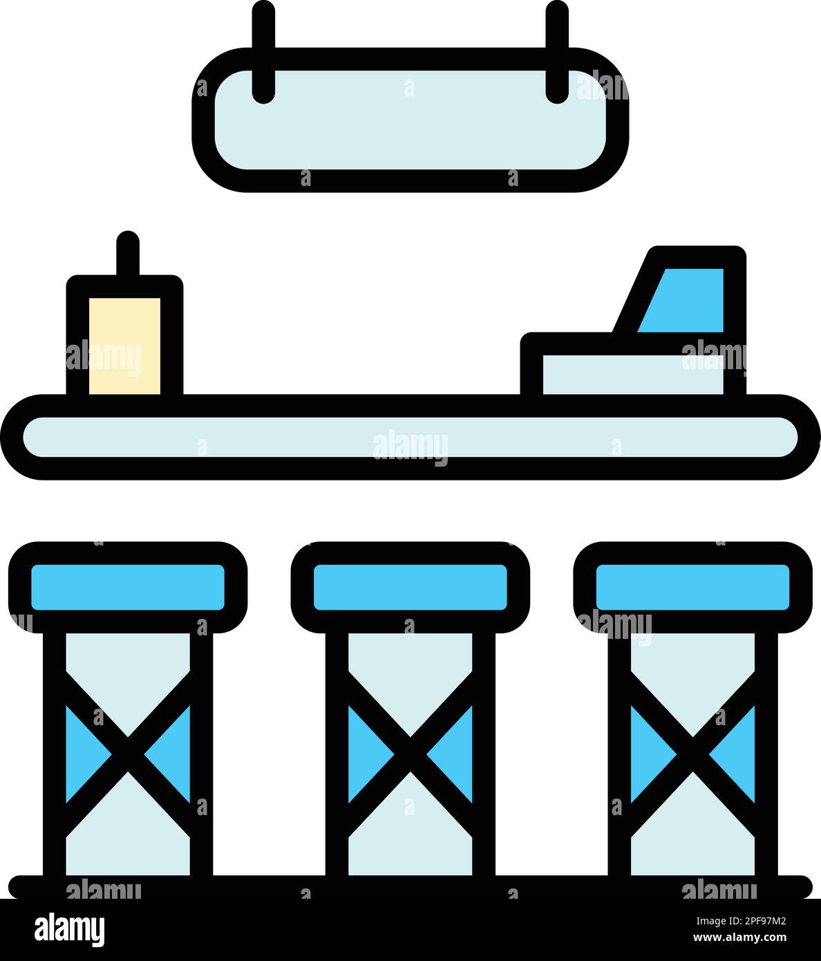 Pub counter icon. Outline Pub counter vector icon for web design ...