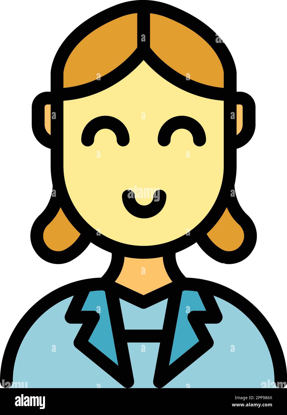 Crew female icon. Outline Crew female vector icon for web design ...