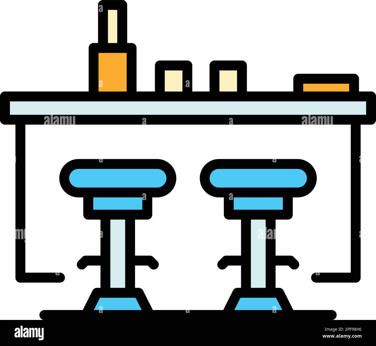 Home bar counter icon. Outline Home bar counter vector icon for web ...