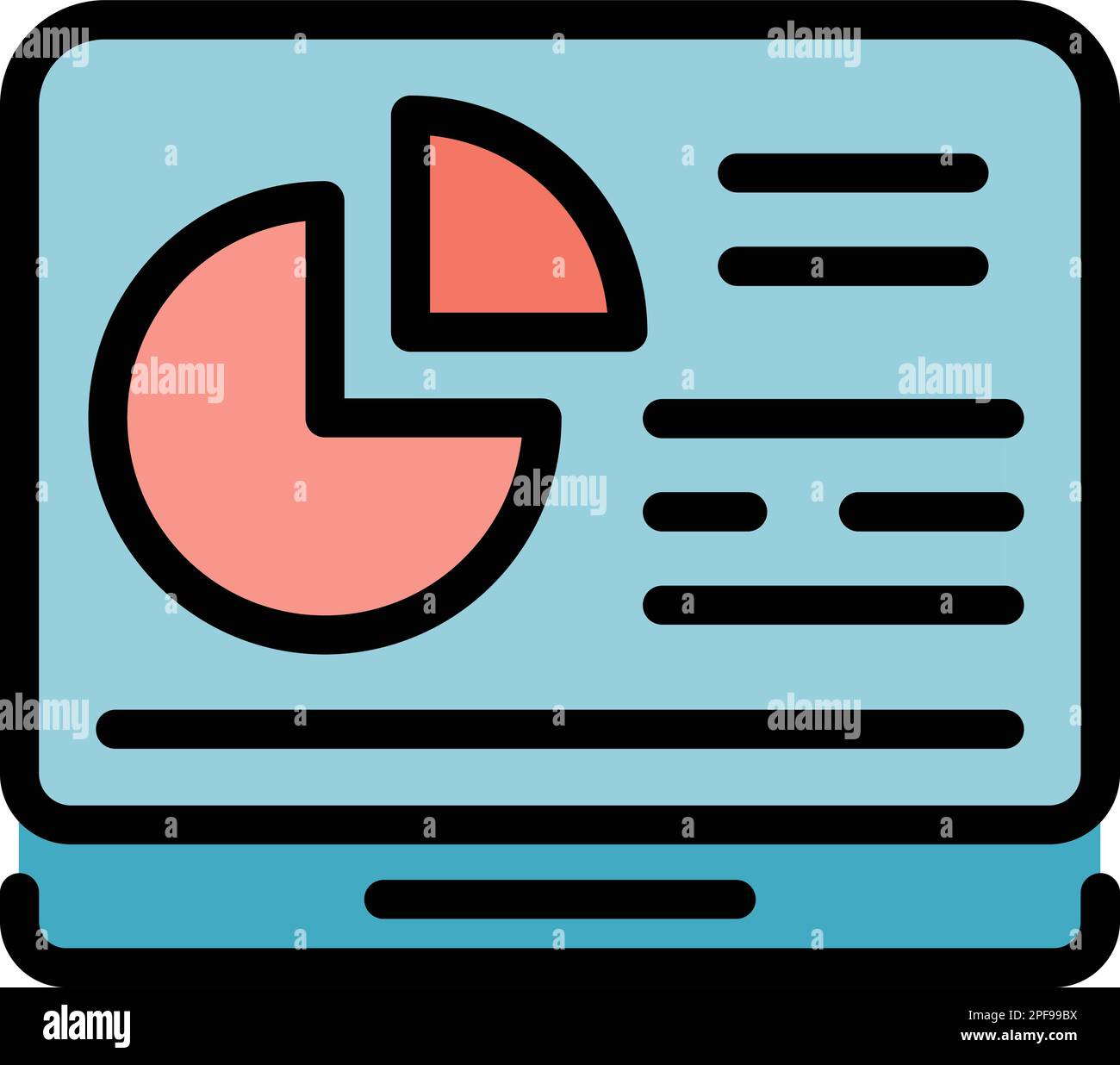 Financial report icon. Outline financial report vector icon for web ...