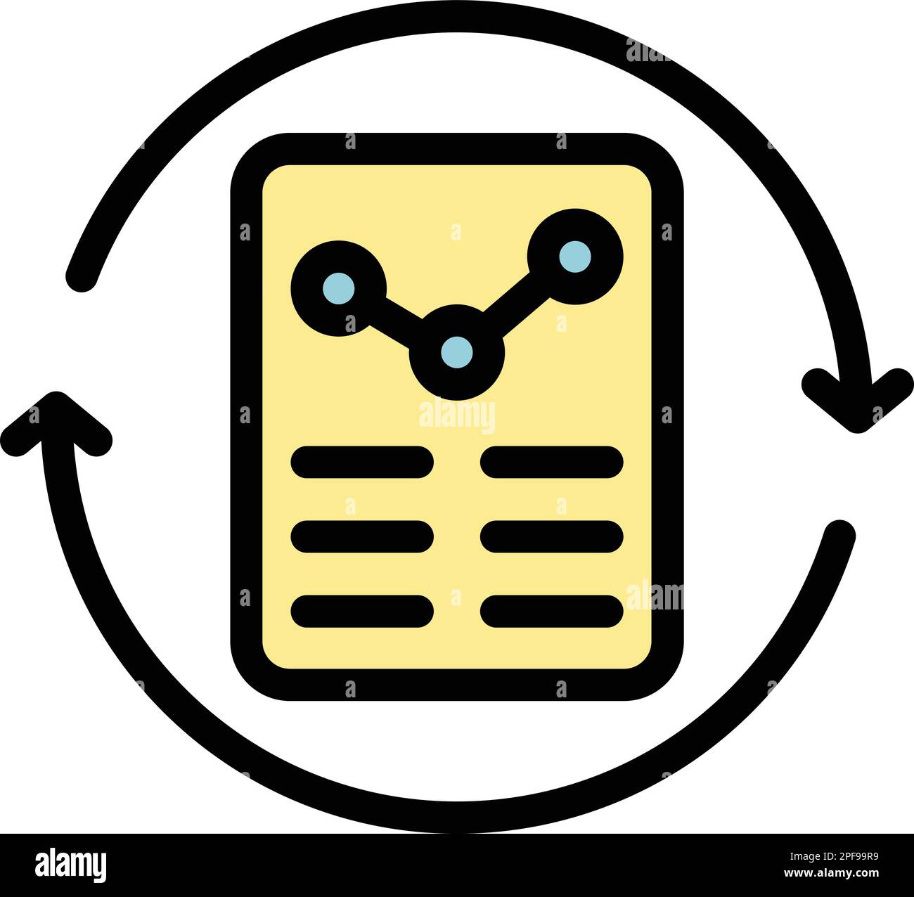 Update report icon. Outline update report vector icon for web design isolated on white ...