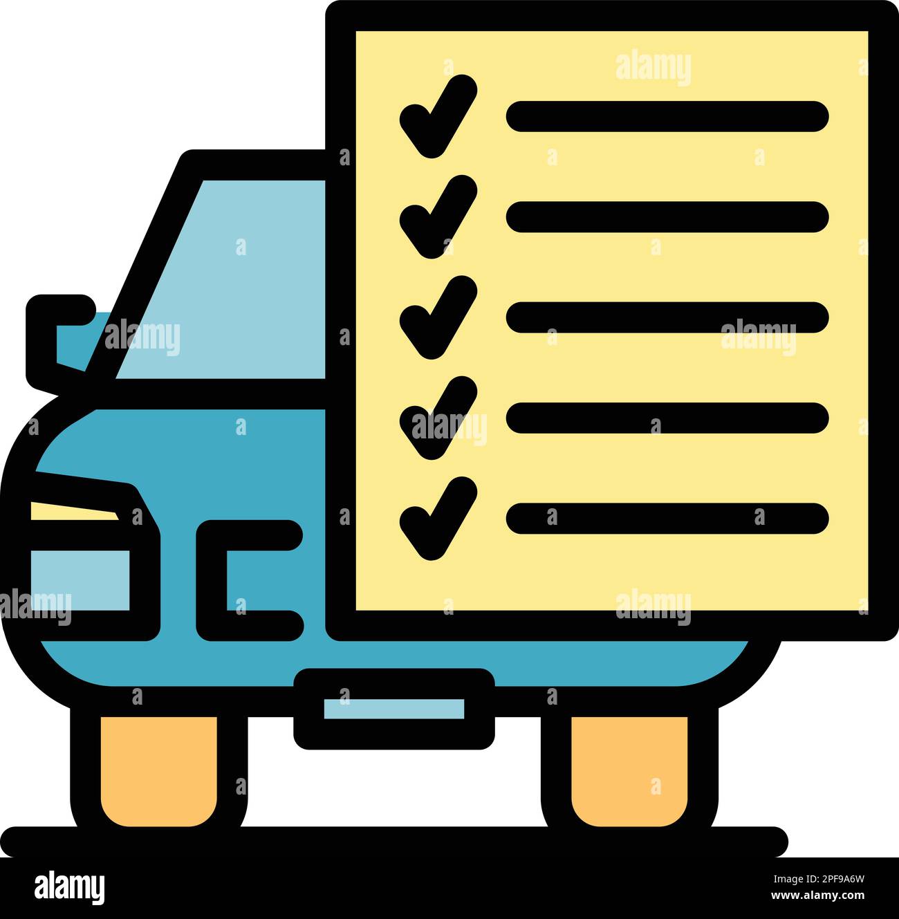 Car checklist icon. Outline Car checklist vector icon for web design ...