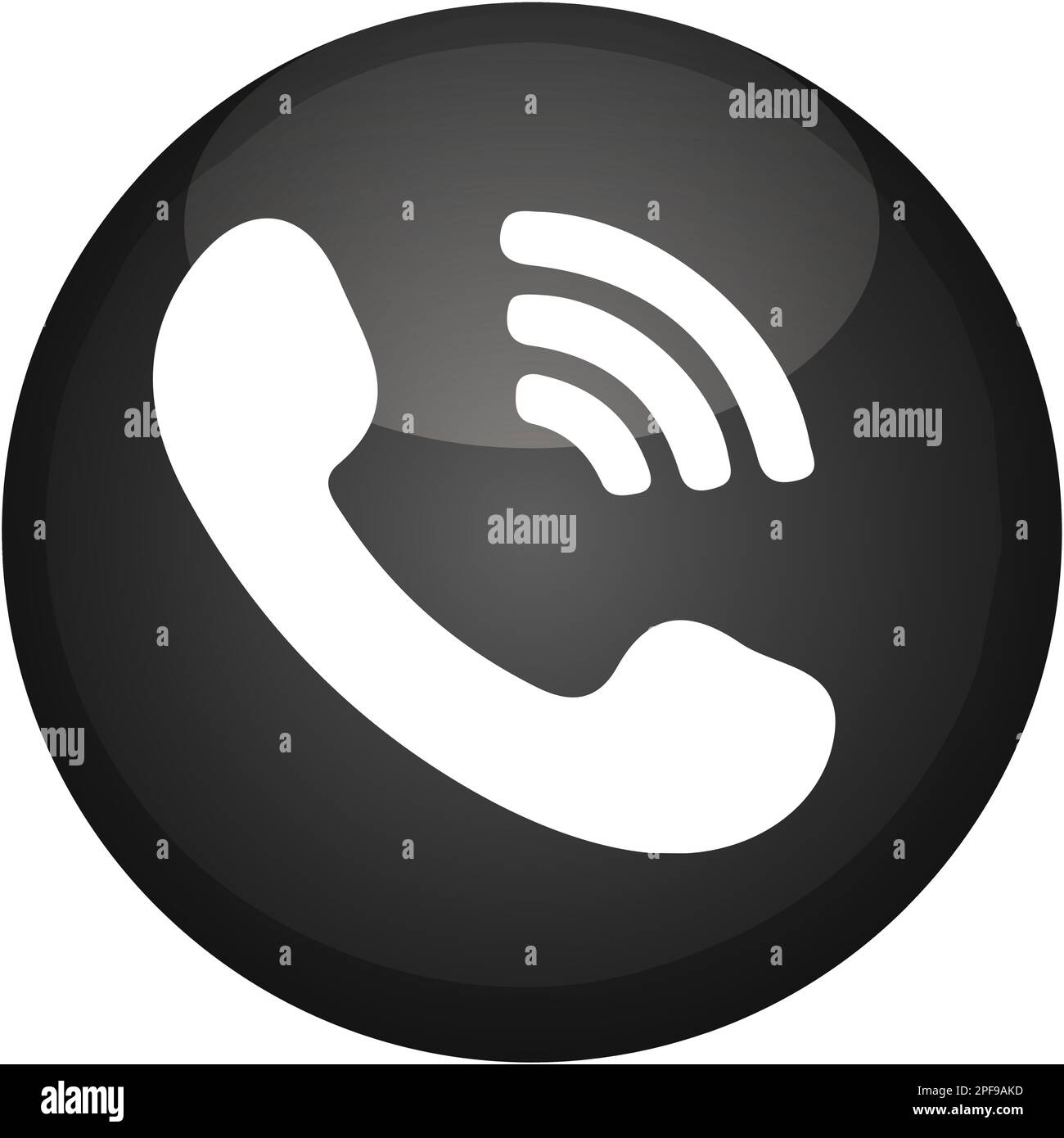 Call button icon, phone pictogram vector illustration Stock Vector ...