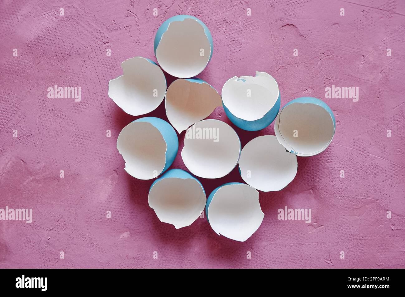 Broken Easter egg. Colored eggs. Cracked shell. Happy Easter springtime ...