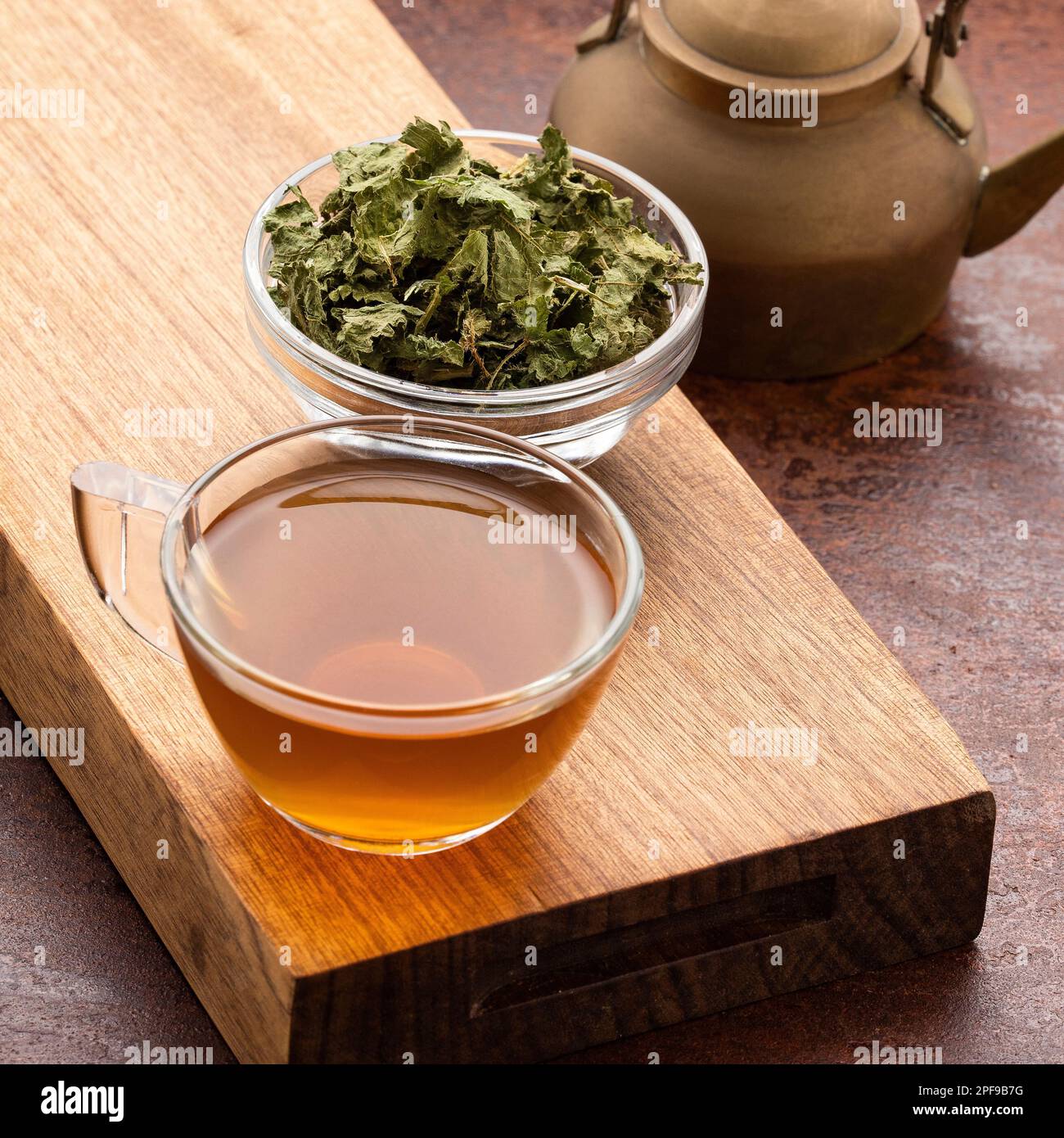 Infusion of dried nettle leaves - Urtica Stock Photo - Alamy