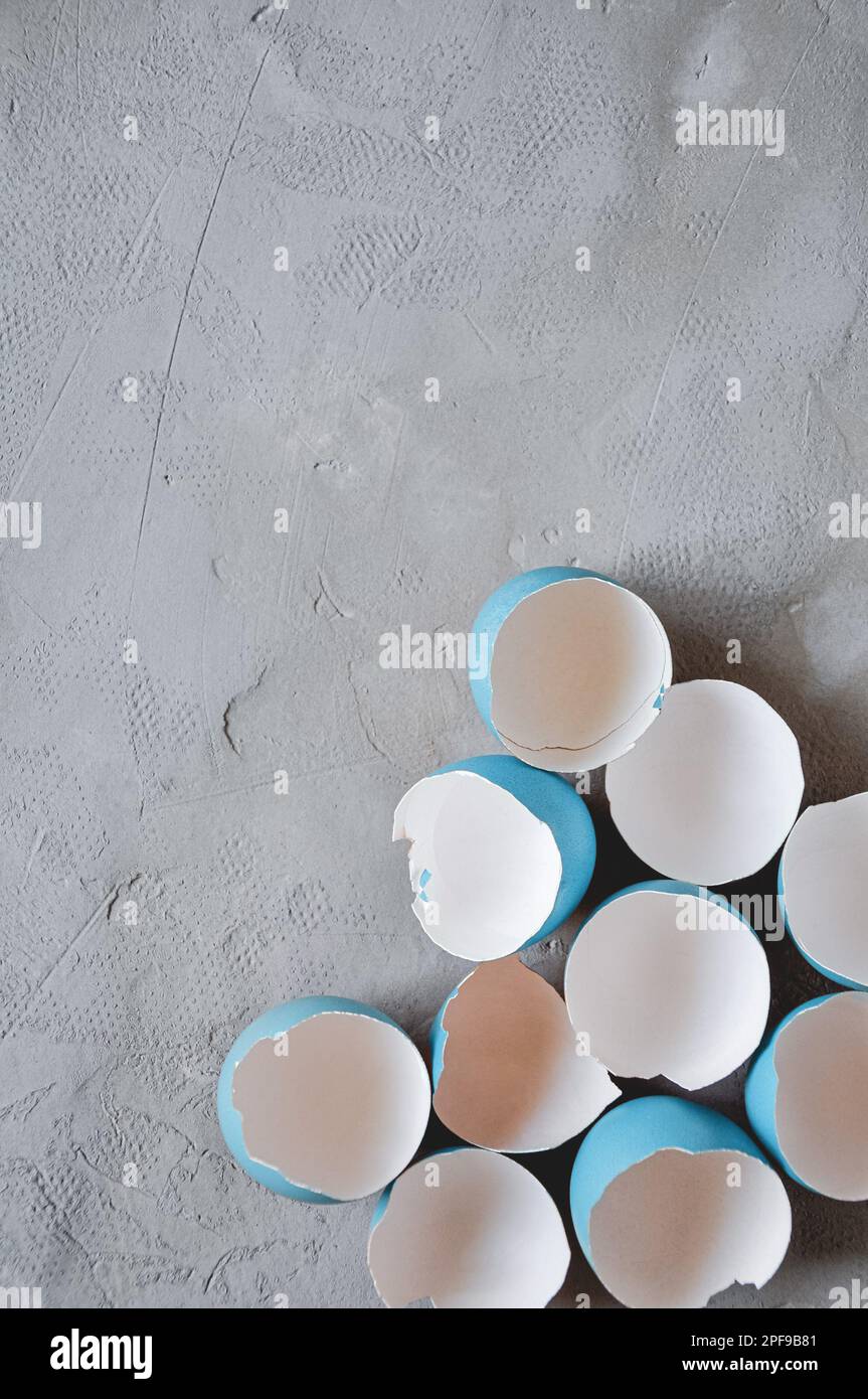 Broken Easter egg. Colored eggs. Cracked shell. Happy Easter springtime ...