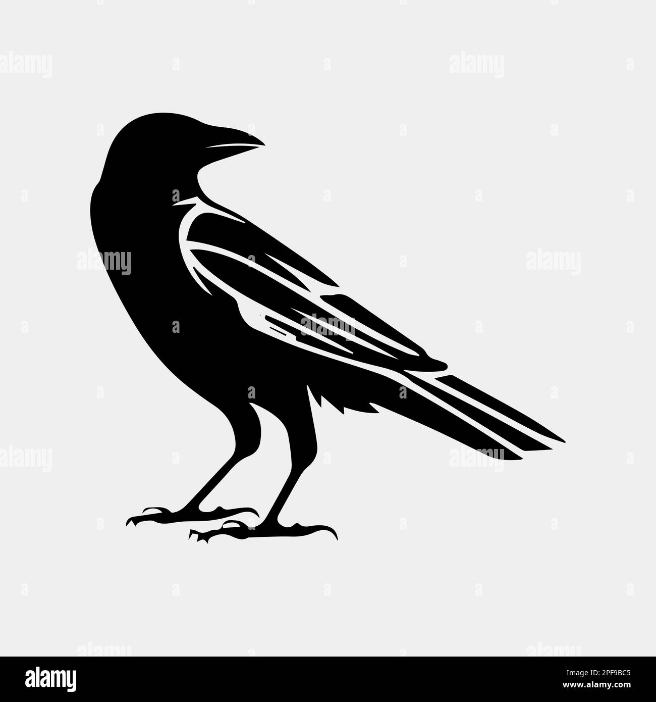 Crow sitting Stock Vector Images - Alamy